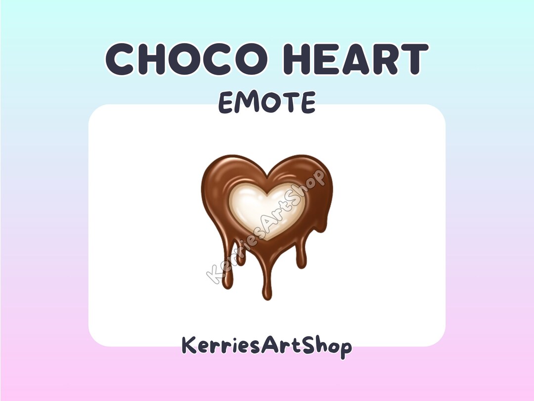Chocolate Heart Emote | Chocolate Melting Heart Emote | Love Emote ...