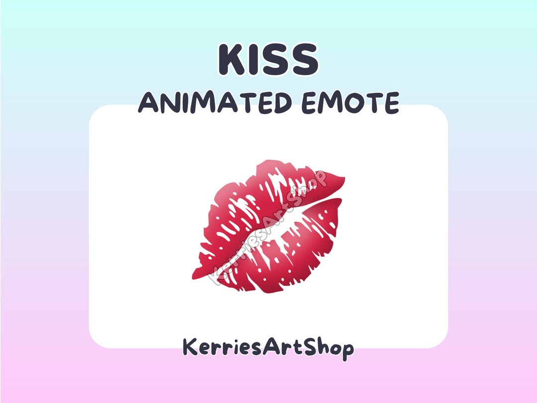 Animated Kiss Emote Red Lips Kissing Emote Kissy Lips Red Lipstick Kiss ...