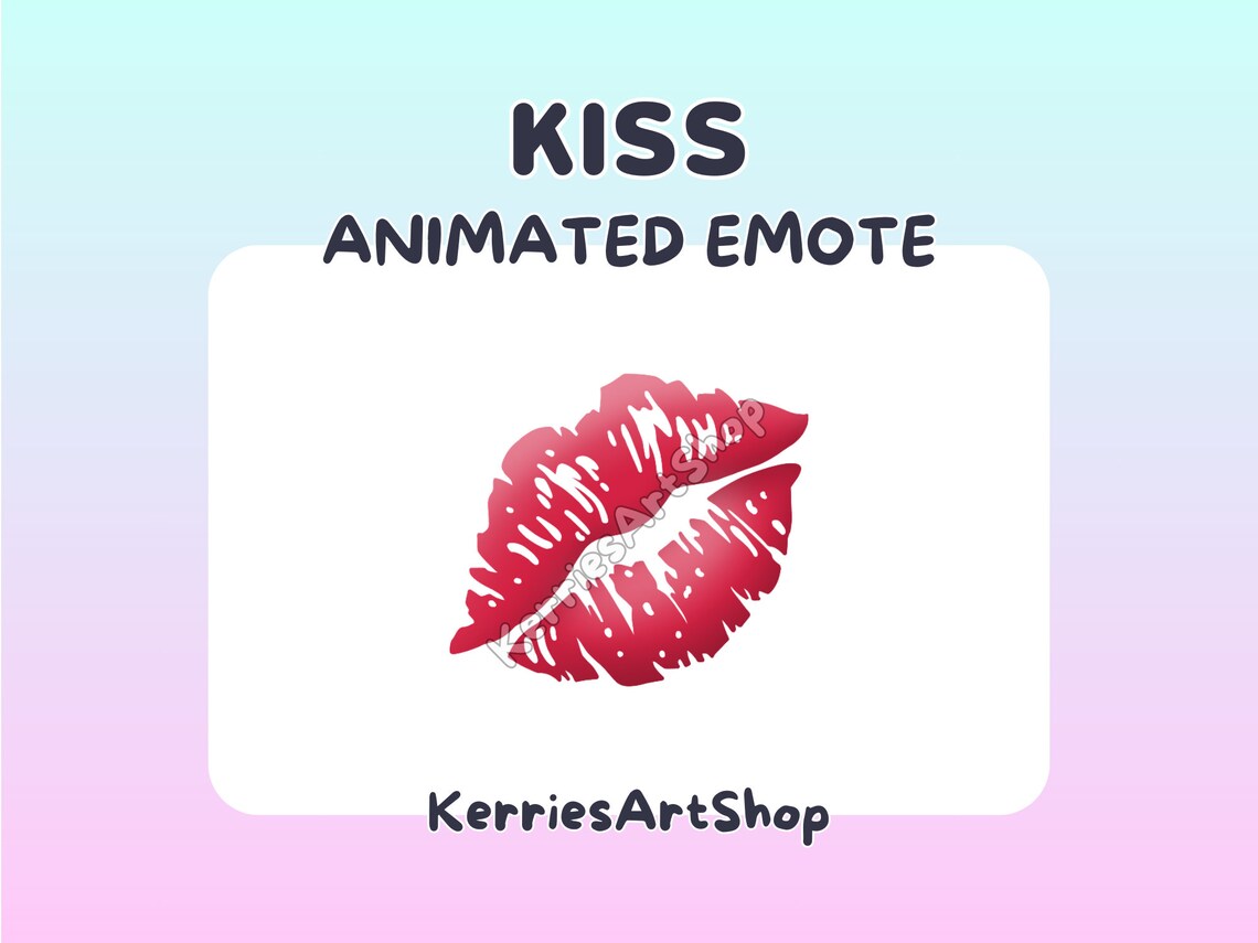 Animated Kiss Emote | Red Lips Kissing Emote | Kissy Lips | Red ...