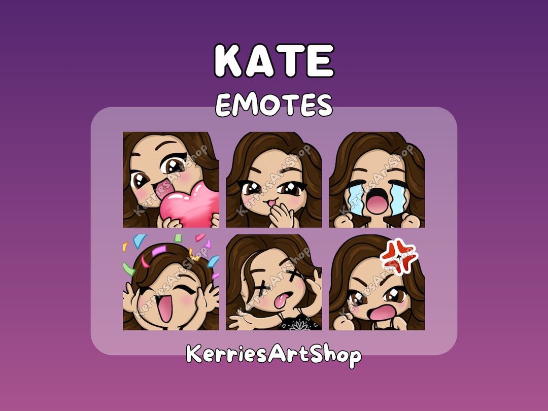 Brown Hair Girl Chibi Emotes DBD Kate Denson Emotes Dead by Daylight ...