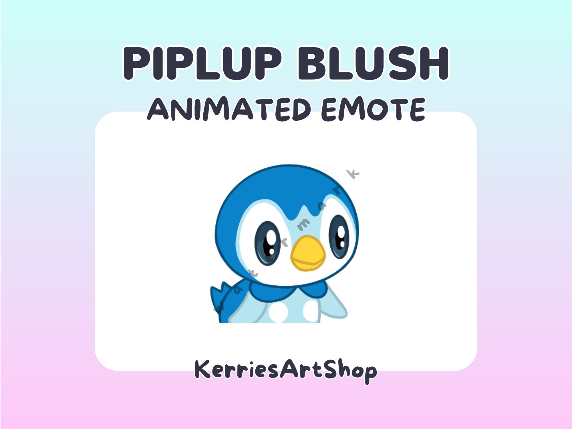 Animated Pokemon Emote Animated Penguin Emote Animated Blush Emote Cute ...