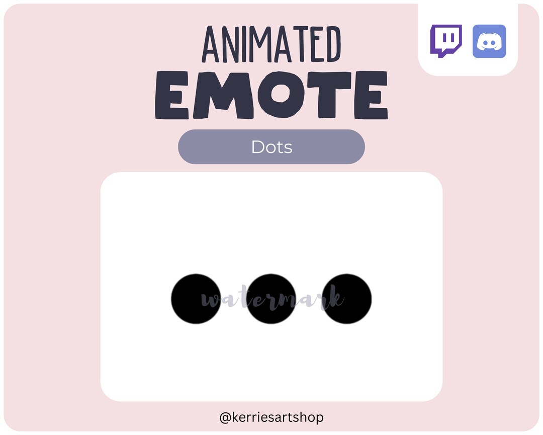 Animated Loading Emote Typing Emote Dots Emote ... Emote - Etsy