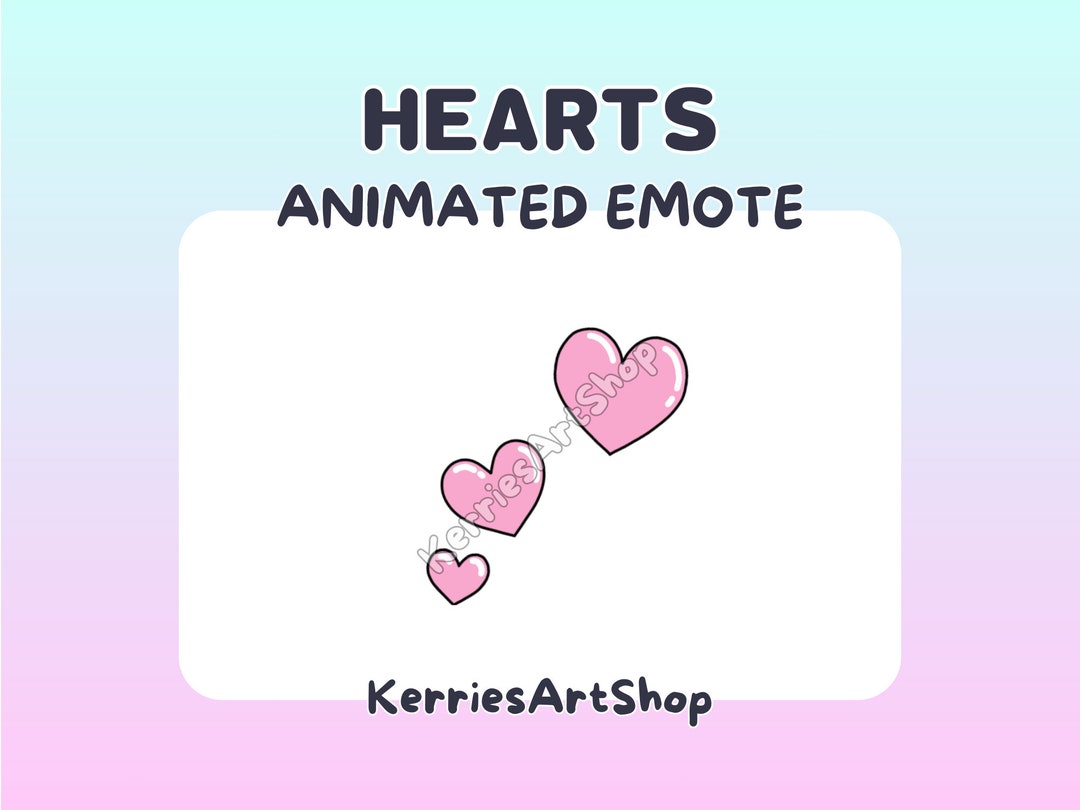 Animated Heart Emote Love Emote Cute Heart Emote Heart Float Emote ...