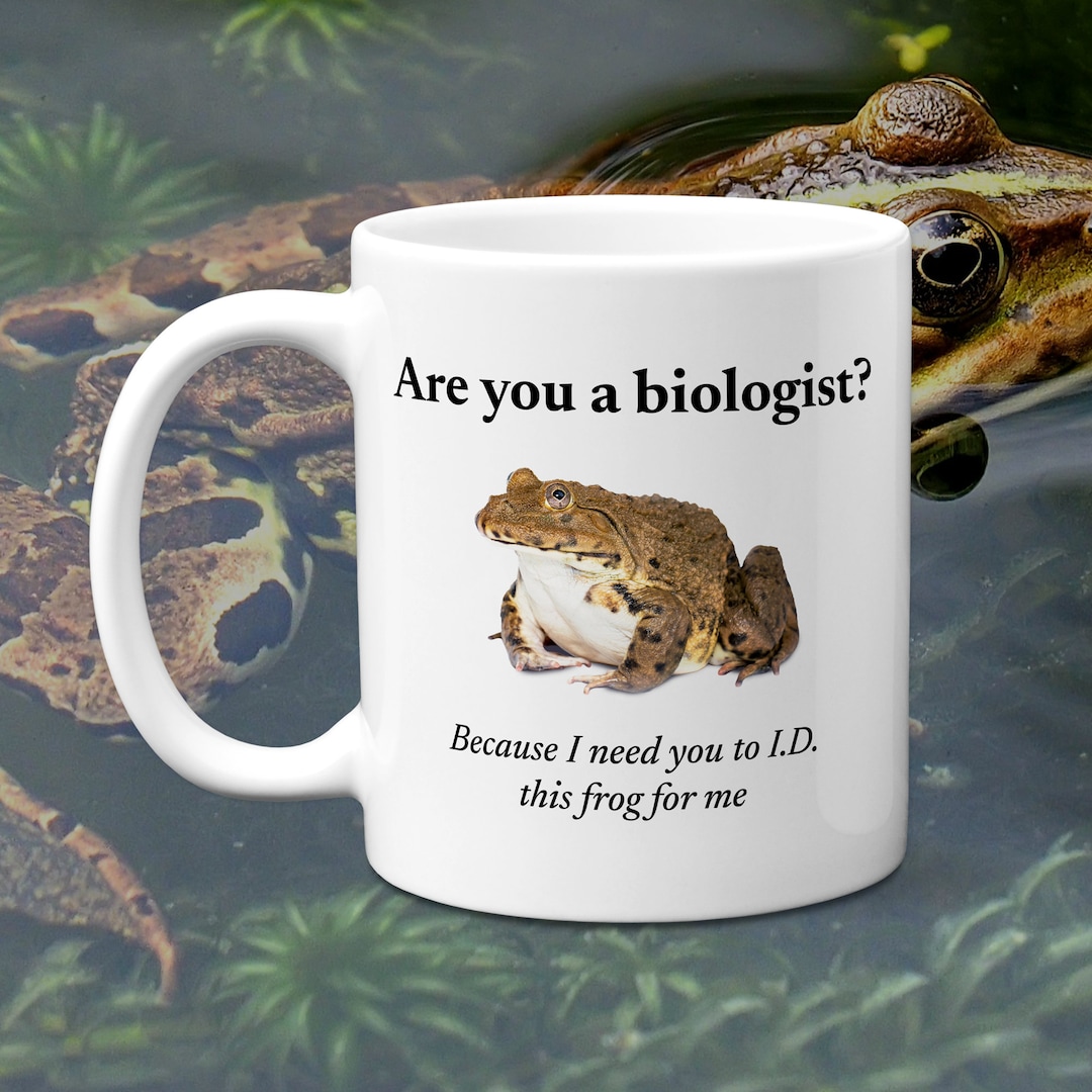 Funny Frog Meme Mug | Are You a Biologist | Frogs Biology Gifts | Toad ...