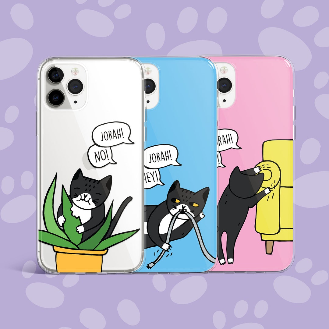 Custom Tuxedo Cat iPhone Case | Personalized Black and White Phone Case ...