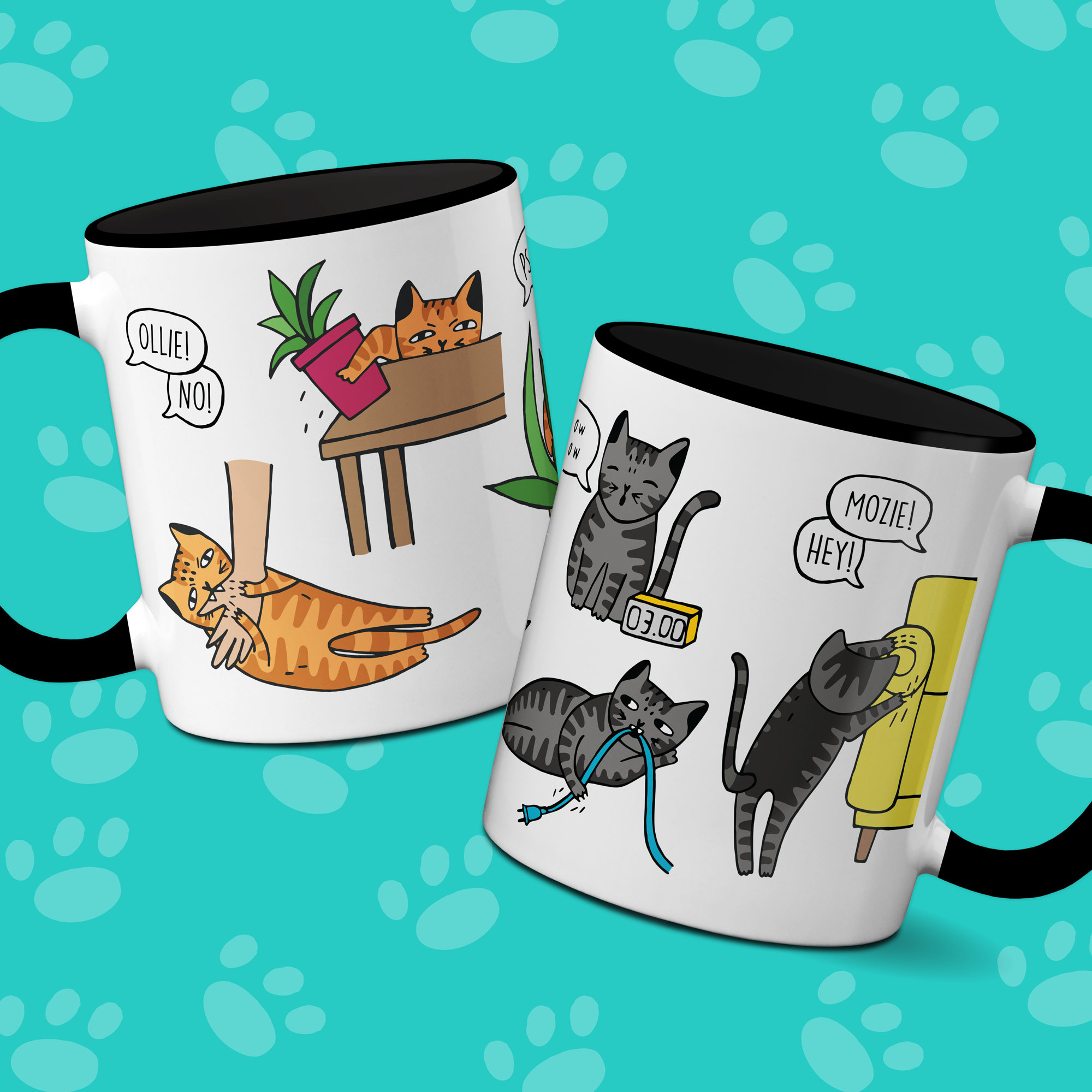 Custom Tabby Cat Mug Personalized Tabby Cat Mug Funny Gift - Etsy