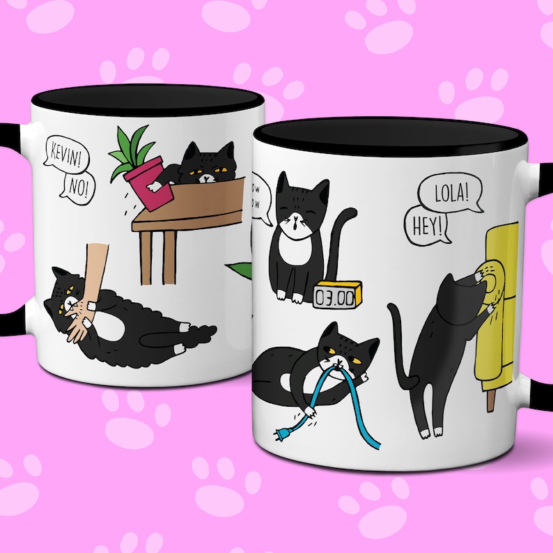 Custom Tuxedo Cat Mug Personalized Tuxedo Cat Mug Funny - Etsy