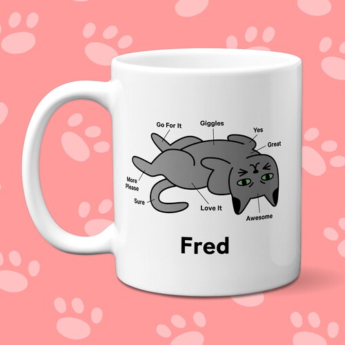 Custom Russian Blue Cat Mug Personalized Russian Blue Mug - Etsy