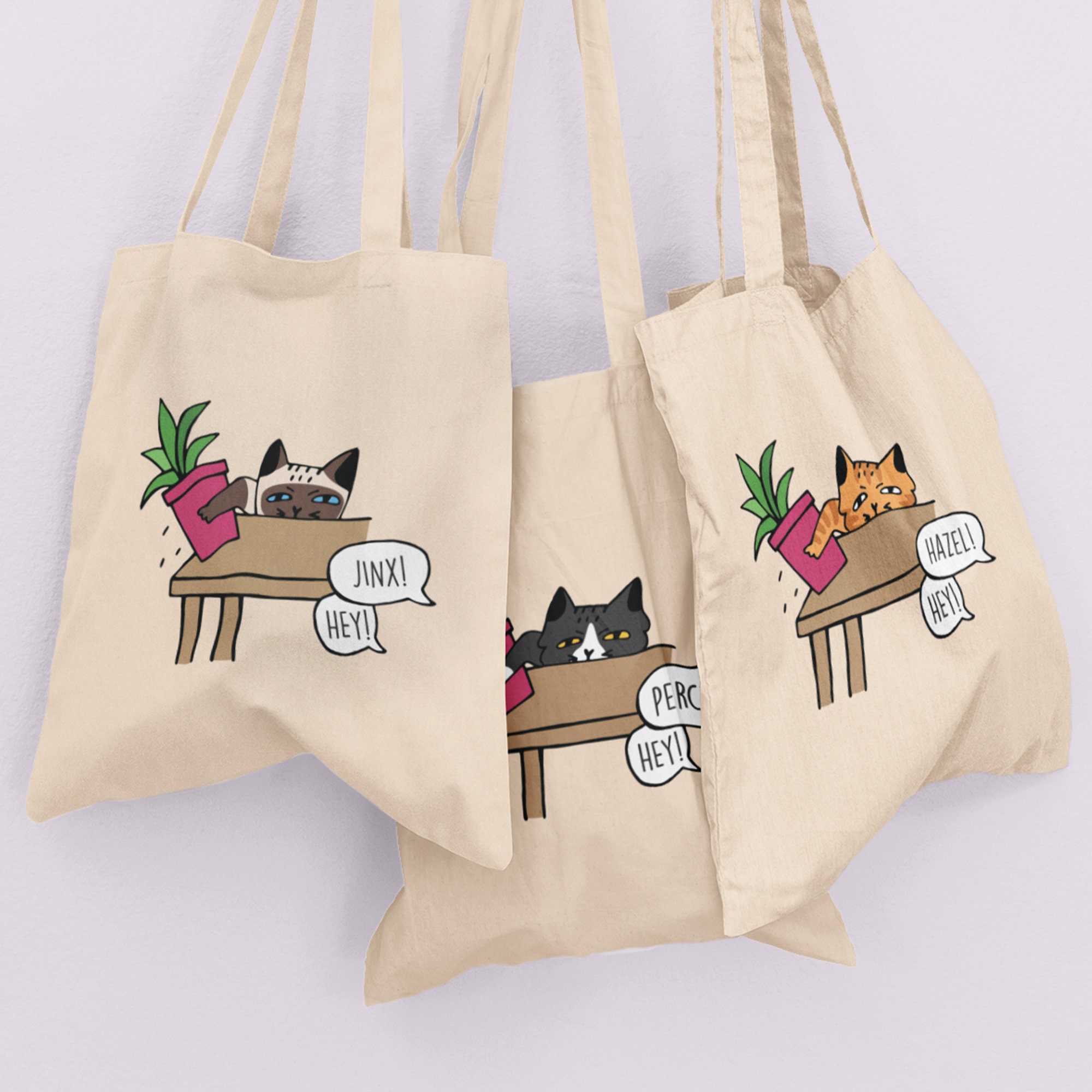 Custom Cat Tote Bag Personalized Cat Tote Bag Funny Cat - Etsy