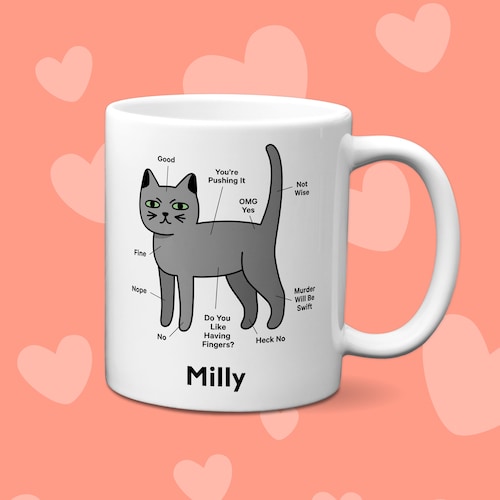 Custom Russian Blue Cat Mug Personalized Russian Blue Mug - Etsy