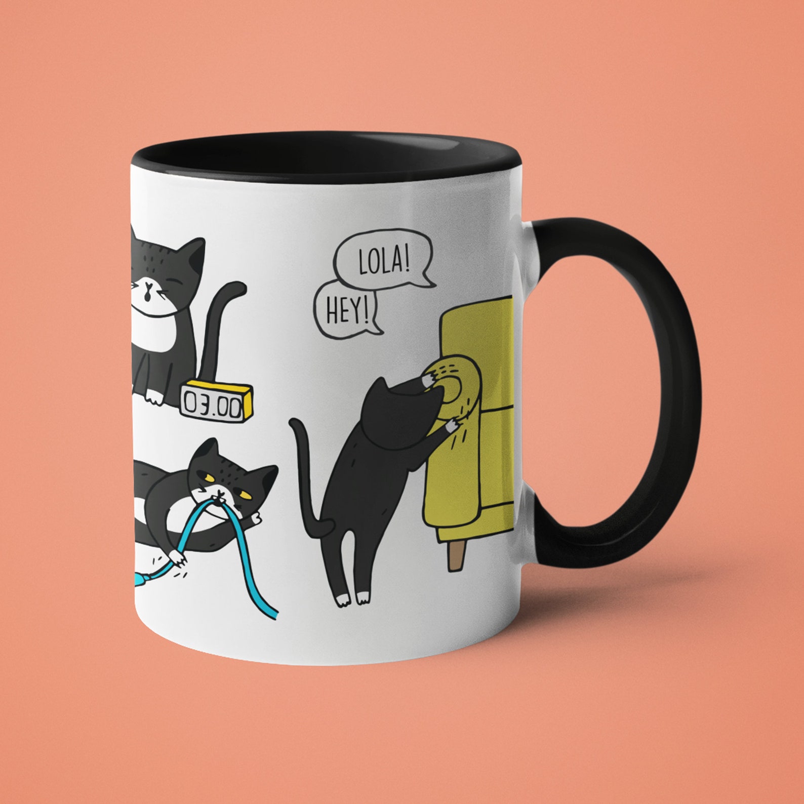 Custom Tuxedo Cat Mug Personalized Tuxedo Cat Mug Funny - Etsy