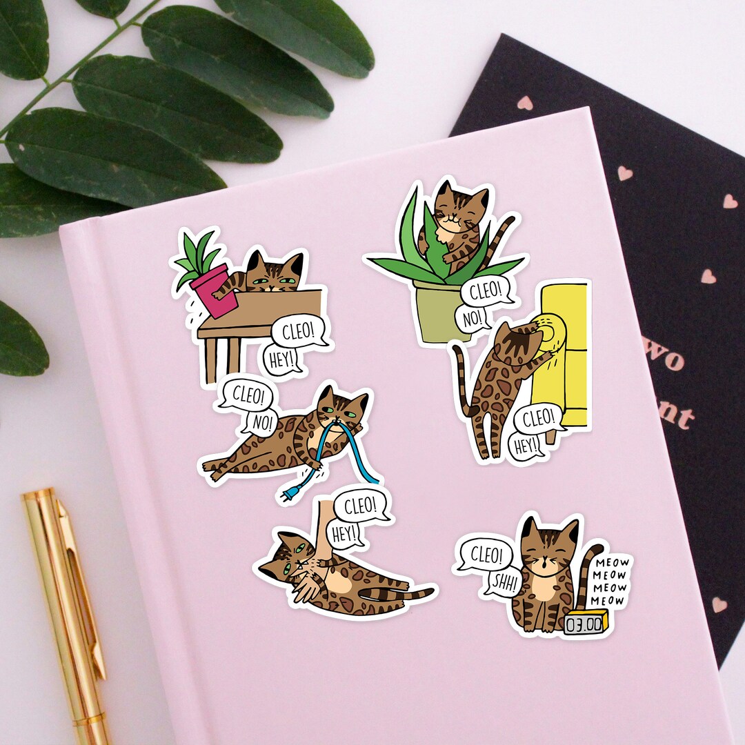 Custom Bengal Cat Sticker | Personalized Bengal Cat Sticker | Funny ...