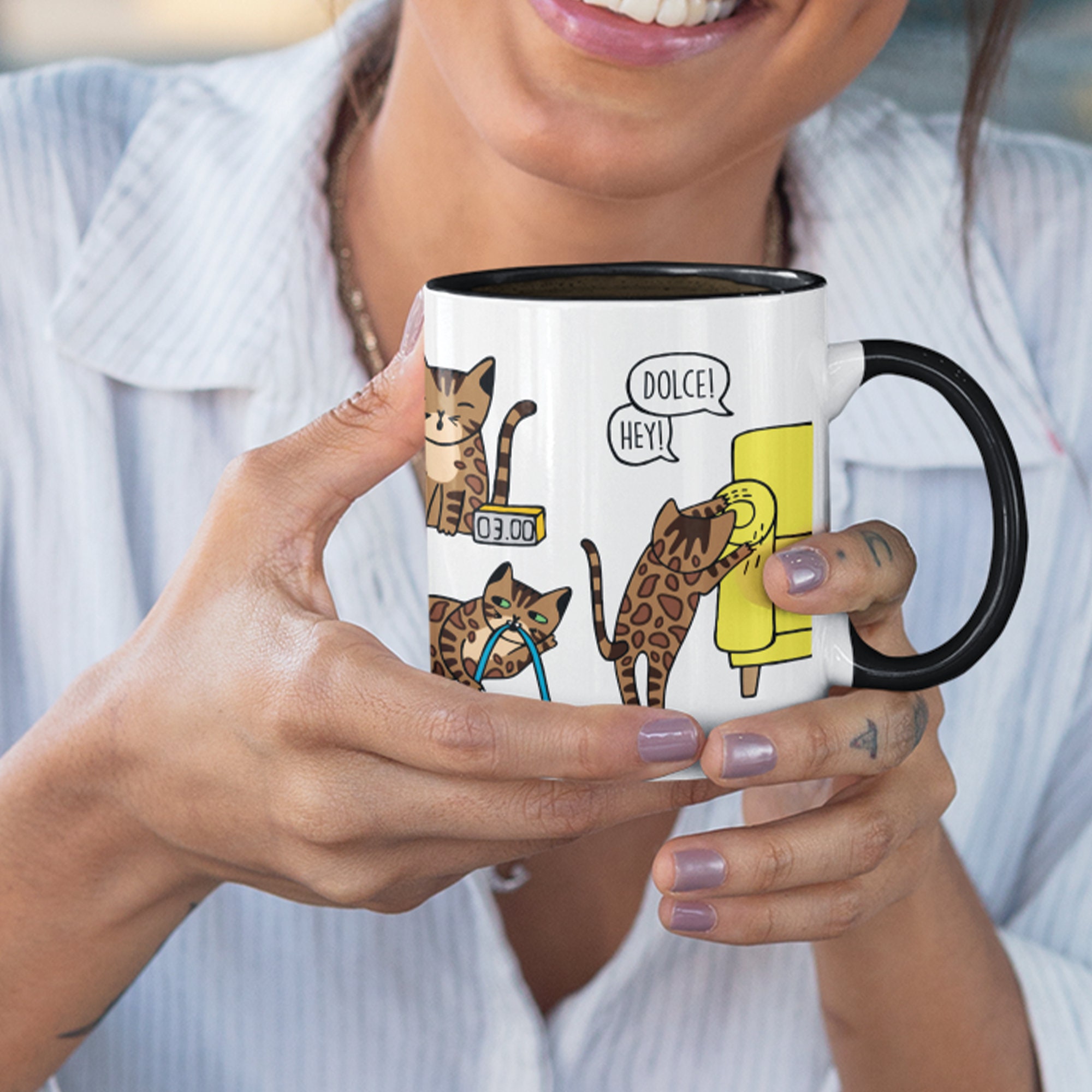 Custom Bengal Cat Mug Personalized Bengal Cat Mug Funny - Etsy