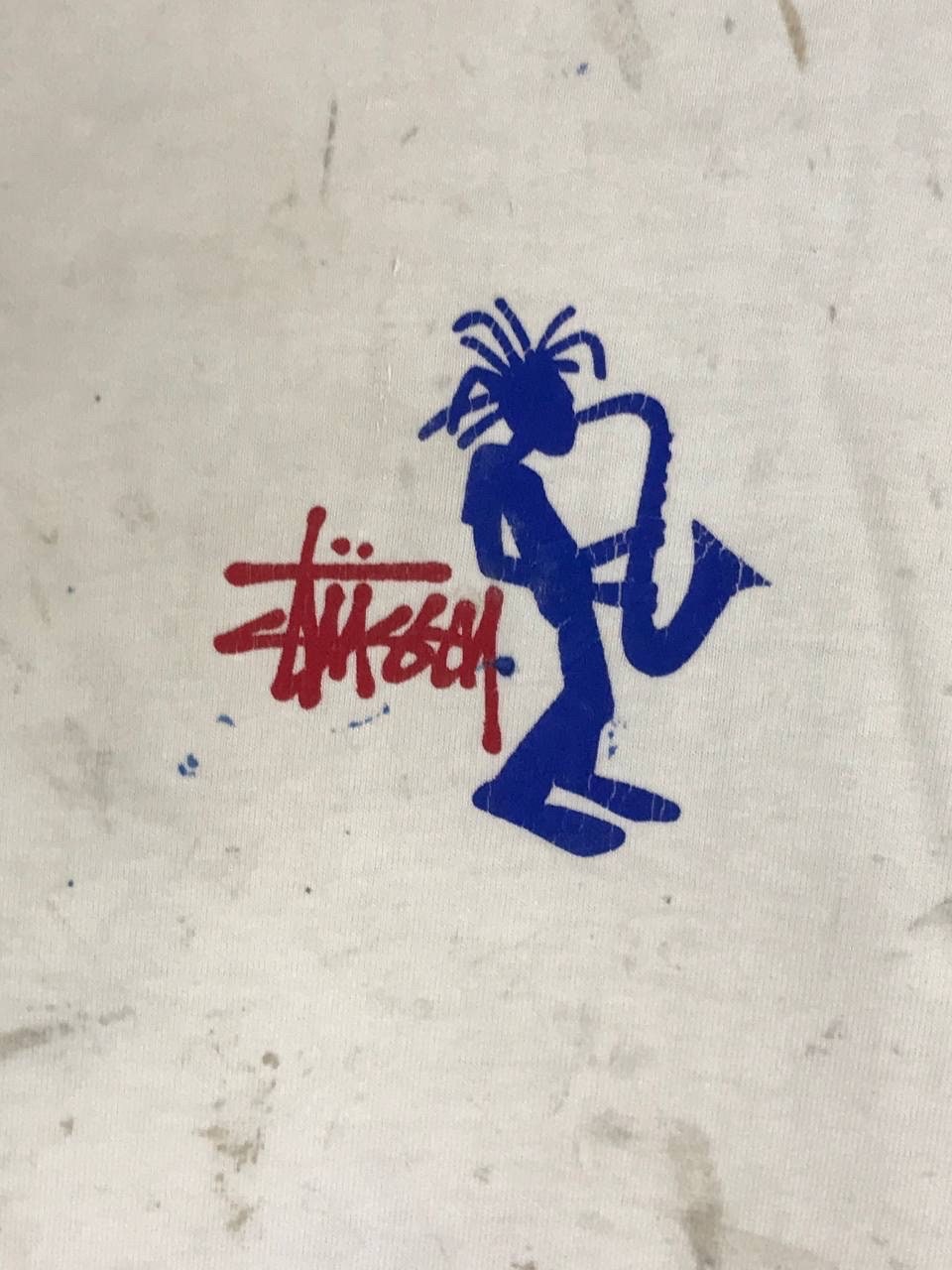 Vintage 90s Stussy Stickman Rasta Trumpet Knowledge is King Distressed ...