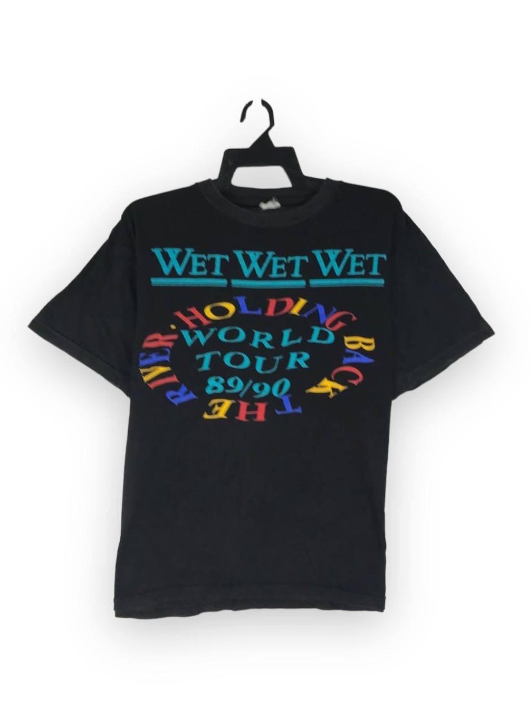 Vintage 90s Wet Wet Wet Band Rock Tour 89-90 Tshirt Shirt Tees ...
