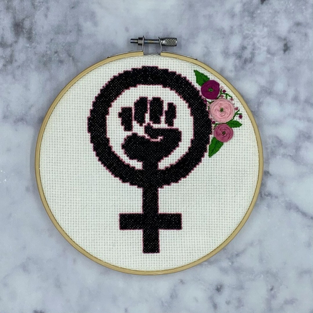 Feminist Fist Cross Stitch Pattern: Female Power Symbol (PDF Pattern ...