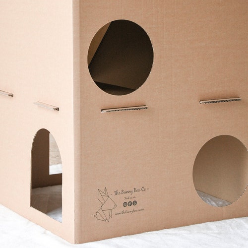 The Castle Corrugated Cardboard Castle for Bunny Rabbits & | Etsy UK