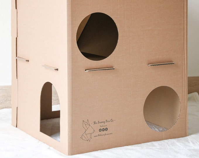 The Castle - Corrugated Cardboard Castle for Bunny Rabbits & Cats - Etsy UK