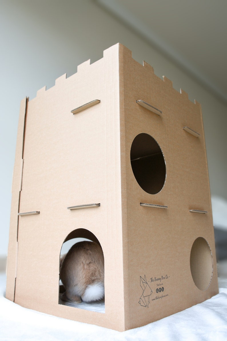 The Castle Corrugated Cardboard Castle for Bunny Rabbits & - Etsy UK