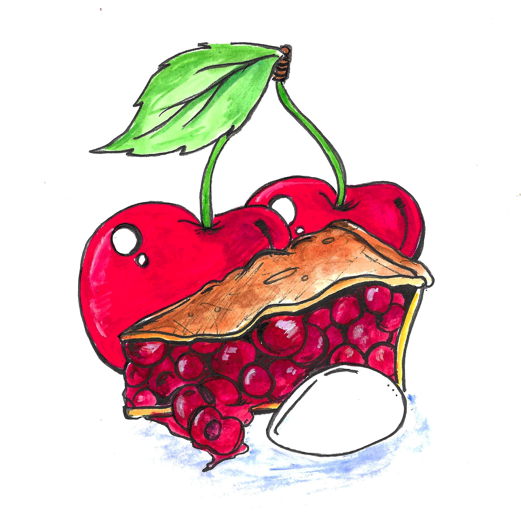 Cherry Pie Drawing Cherry Pie Or Crème Caramel? 🍒 What's Your Pick