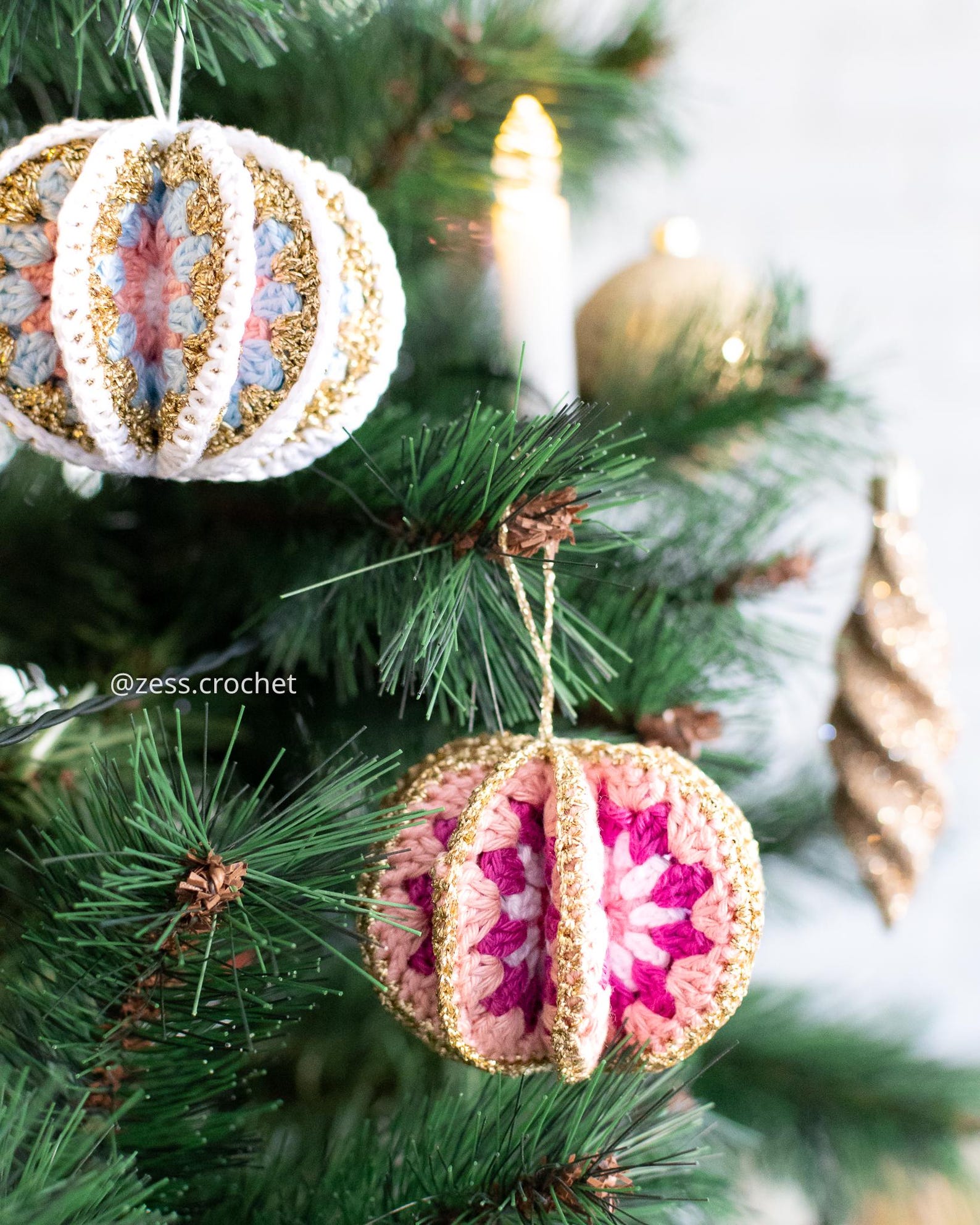 CROCHET TUTORIAL Granny Square Christmas Bauble - PDF Pattern in French ...