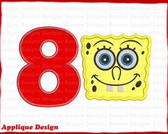 Spongebob Applique | Etsy