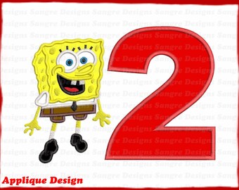 Spongebob Applique | Etsy