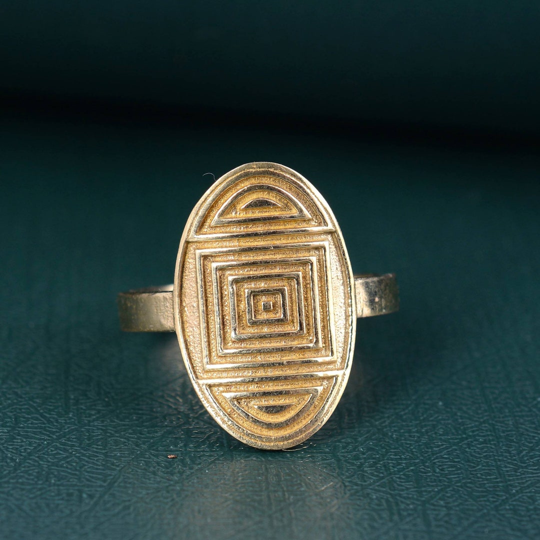 Multi Square Ring Gold Geometric Ring Vintage Square Ring - Etsy