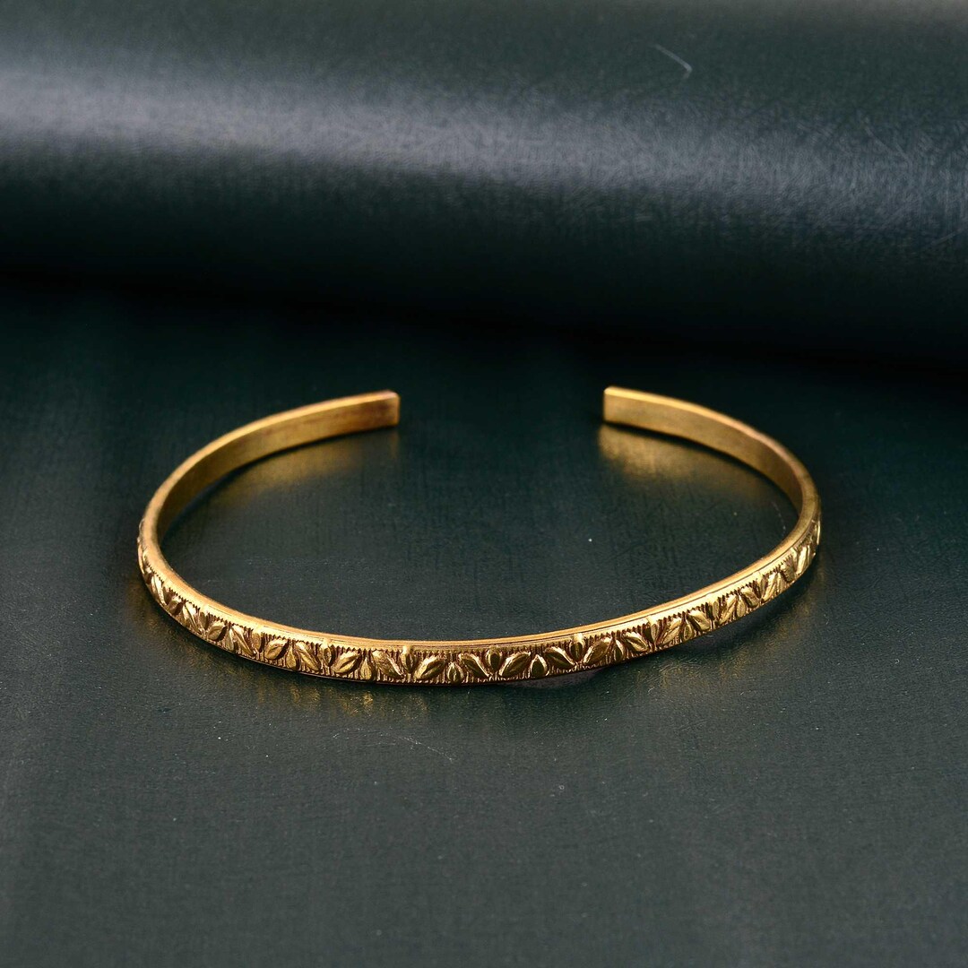 Dainty Brass Arm Cuff: Minimalist Boho Flower Armlet - Etsy