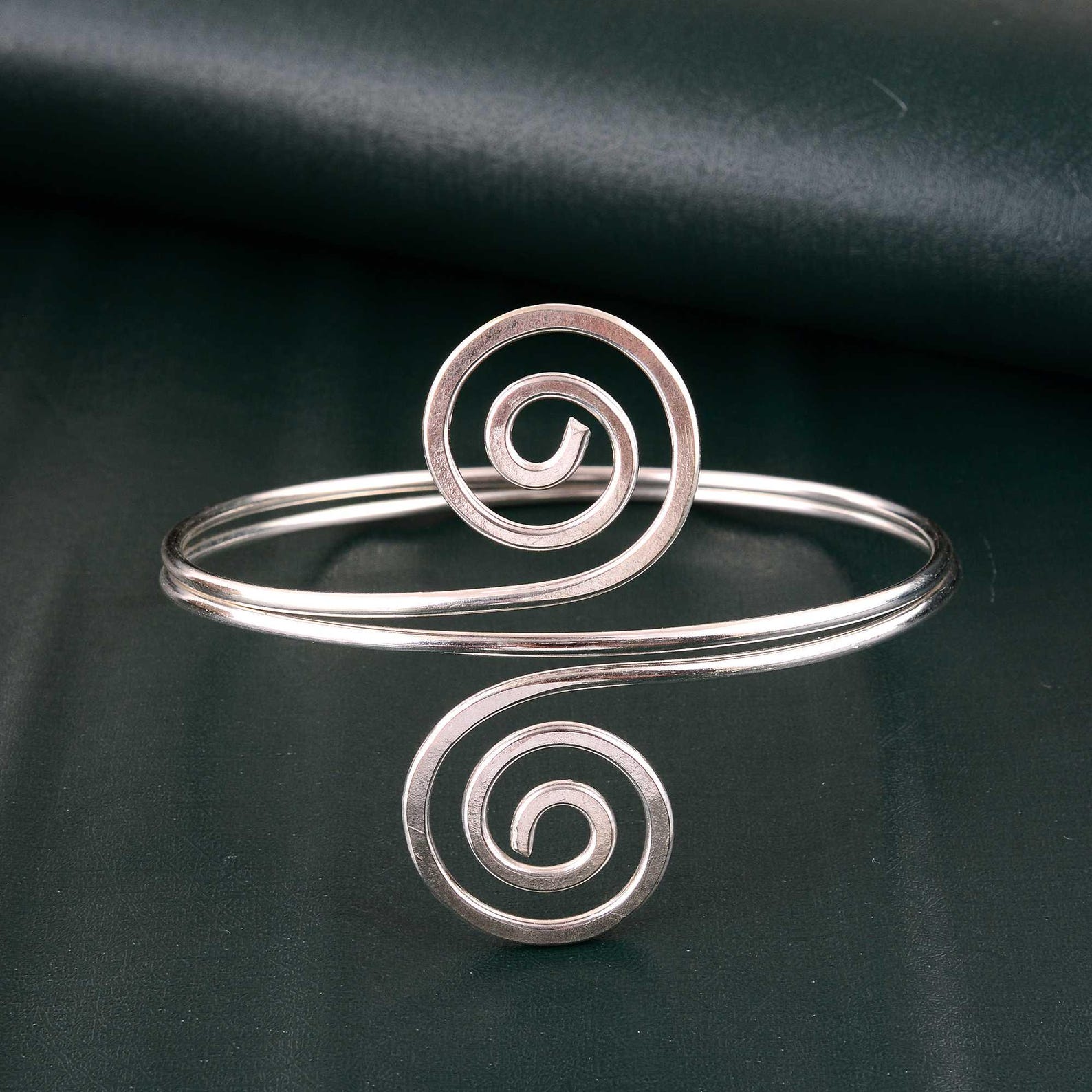 Gold Brass Spiral Arm Cuff: Minimalist Boho Armlet - Etsy