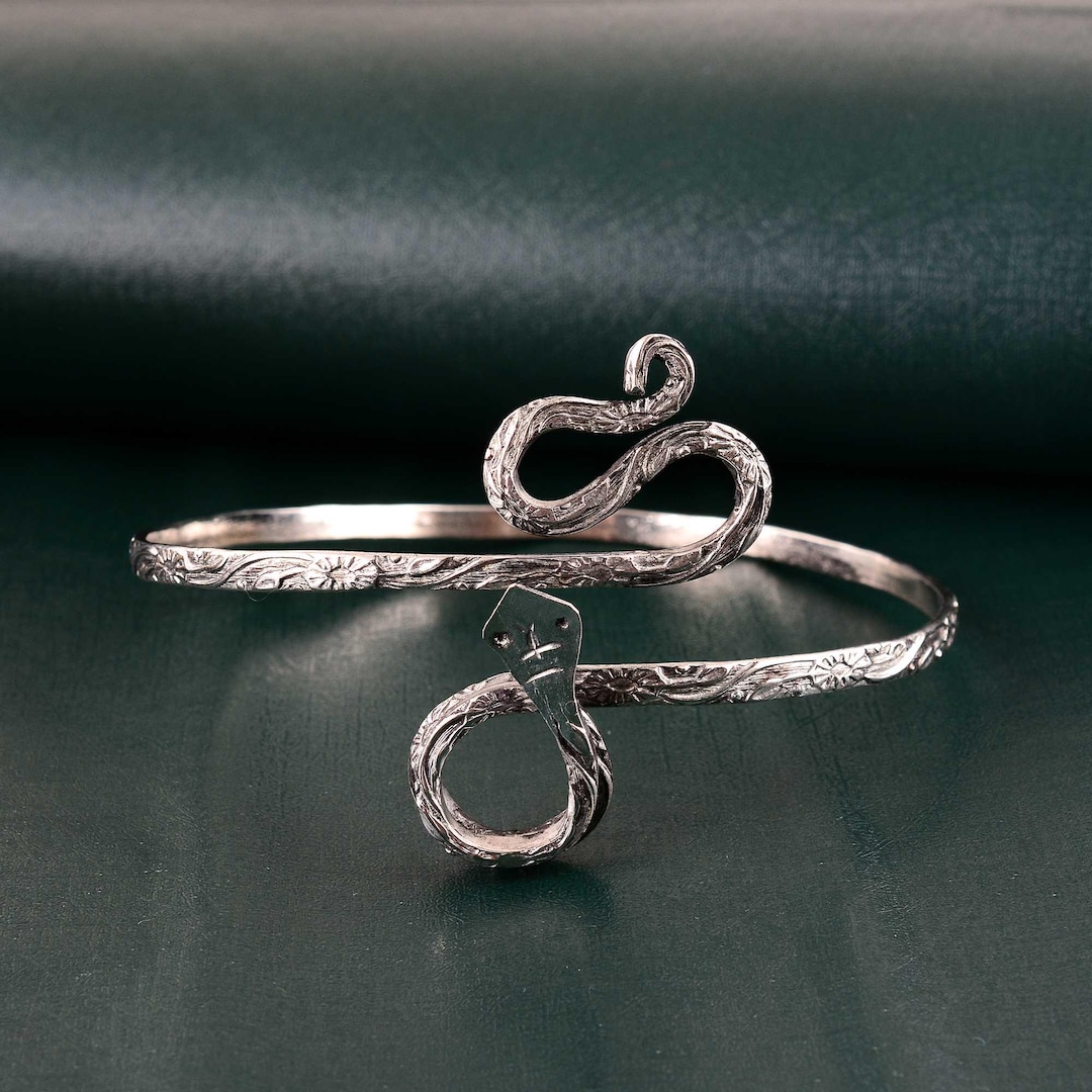 Silver Snake Arm Cuff, Silver Arm Cuff, Snake Bracelet Arm Cuff ...