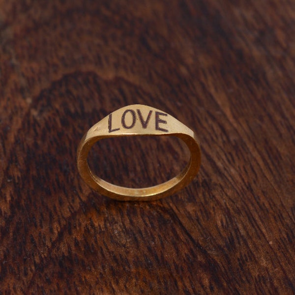 Gold Love Ring - Etsy