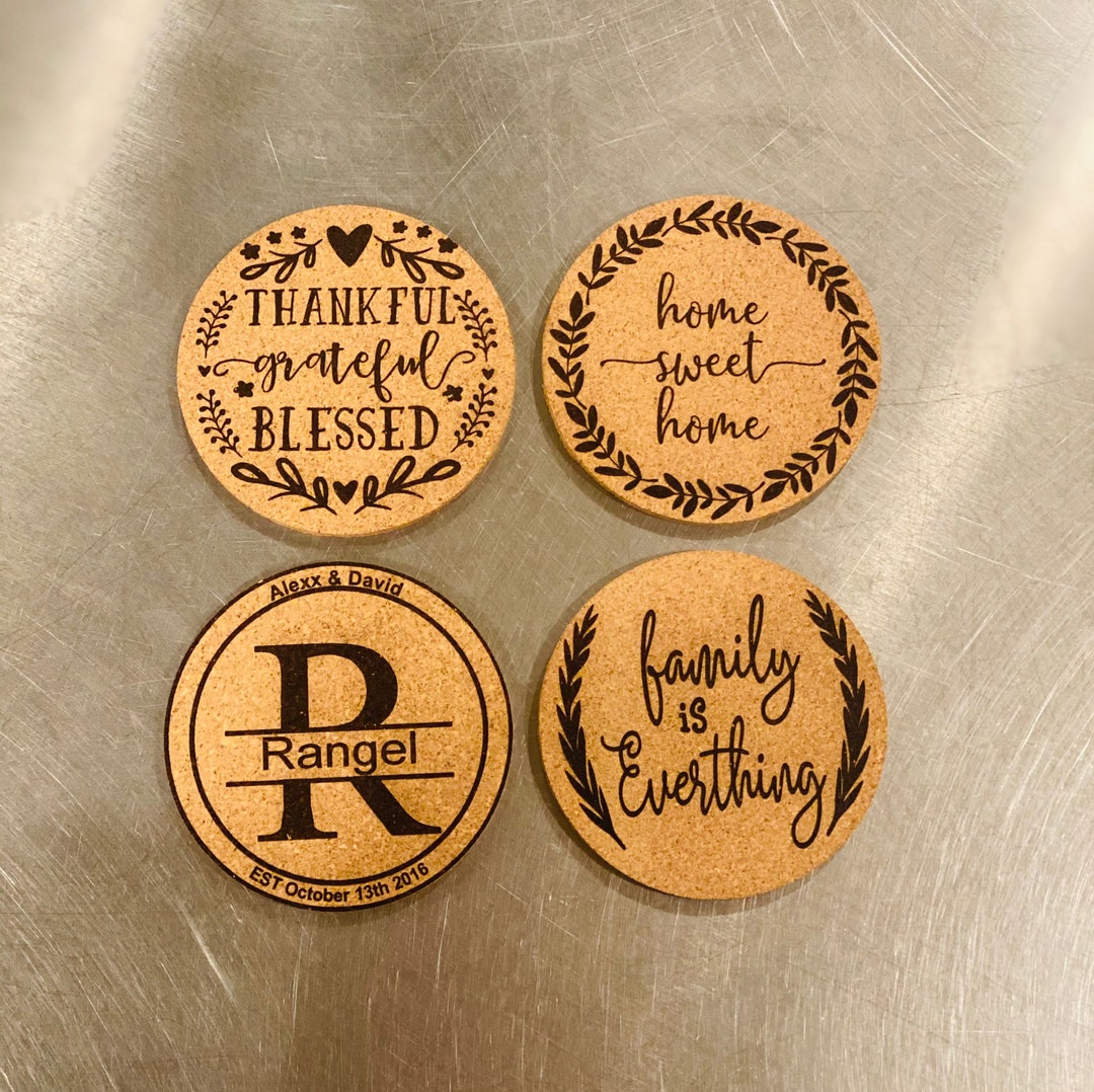 Custom Coasters With Any Logo Name or Quote of Your Choice - Etsy