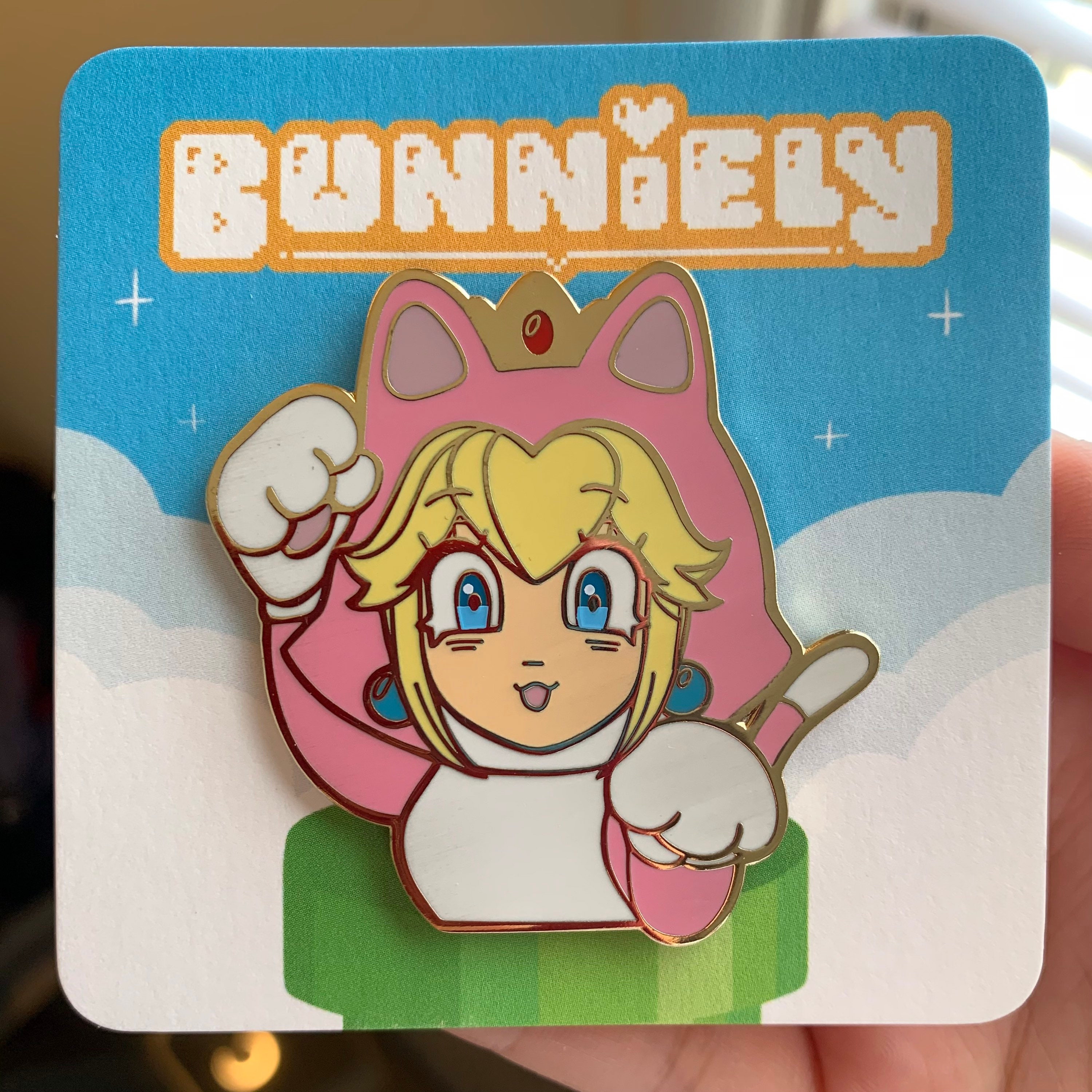 Cat Princess Peach Enamel Pin | Etsy