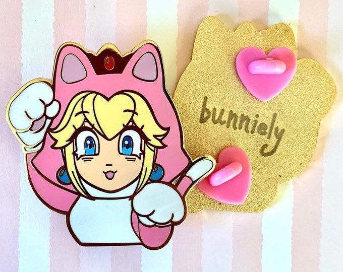Cat Princess Peach Enamel Pin | Etsy