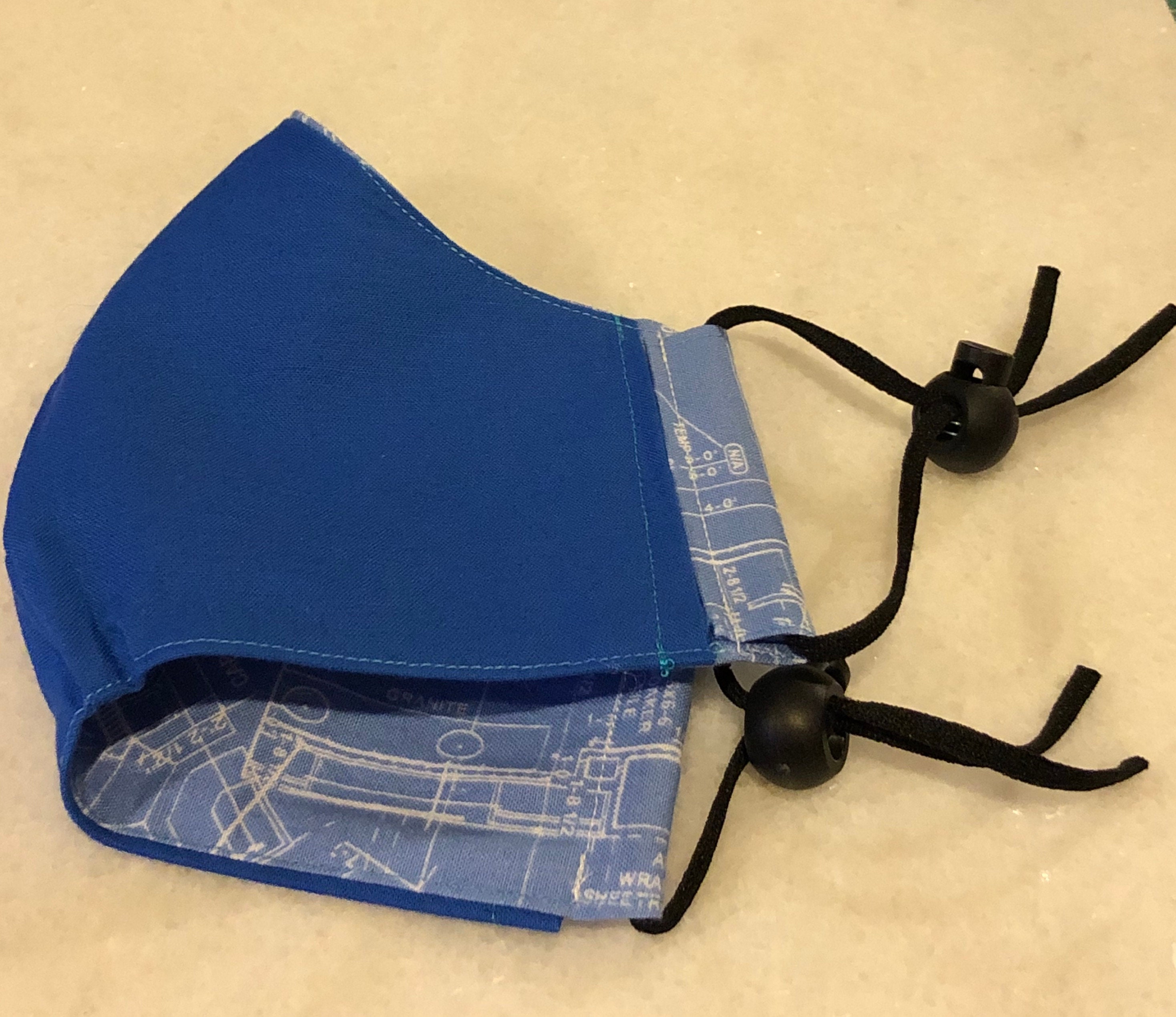 Handmade Face Mask Architecture Mask, Construction Mask, Blueprint Mask ...