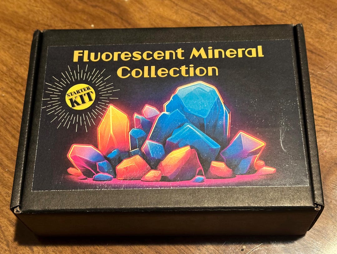 Fluorescent Mineral Starter Kit, STEM Educational Gift, Geology Kit for ...