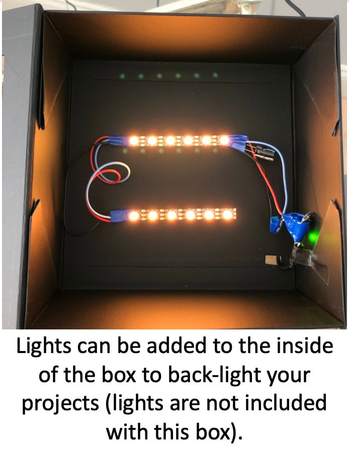Deep Shadowbox Paper Light Box Paper Lightbox Display Case | Etsy UK