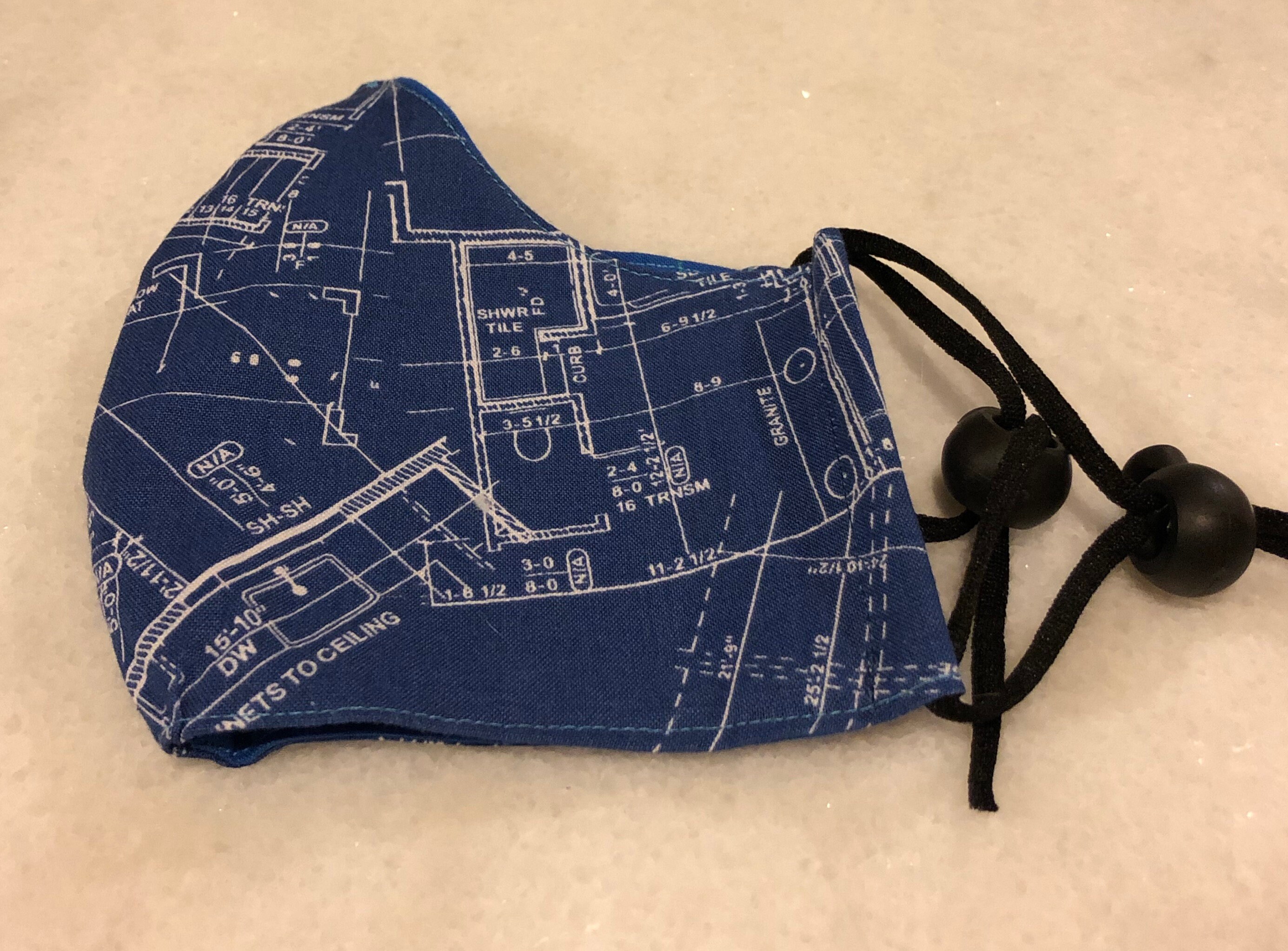 Handmade Face Mask Architecture Mask, Construction Mask, Blueprint Mask ...
