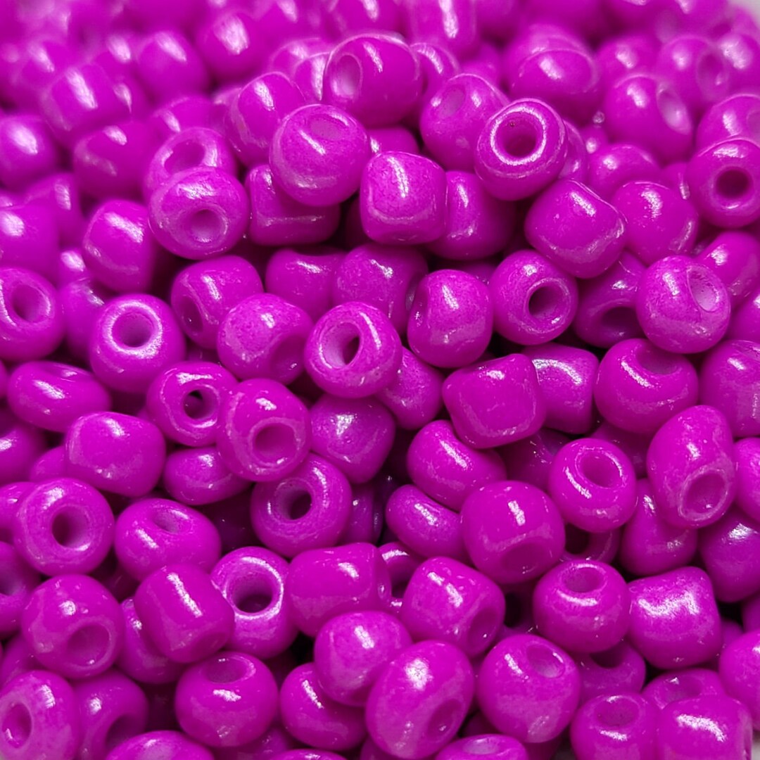 6/0 Opaque Hot Pink Seed Beads, 4mm Rocailles, 20 Grams Item Number ...