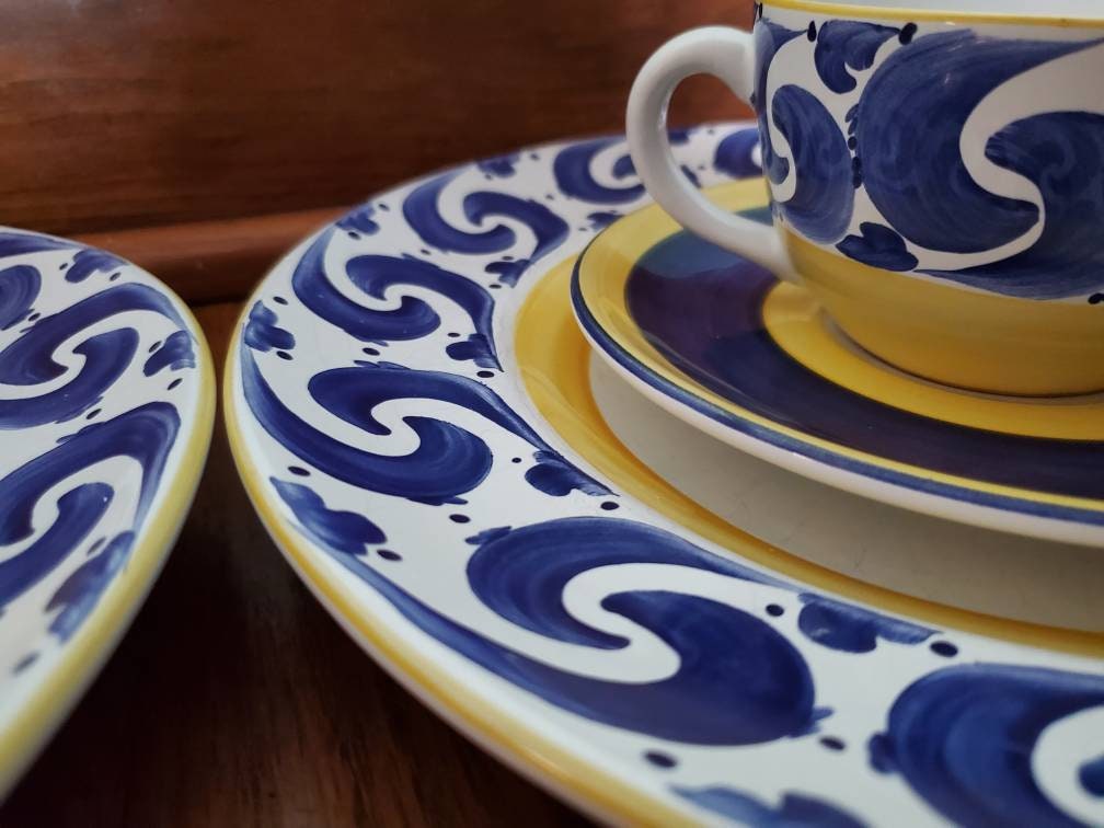 6 Pc Herend Village Pottery SPLASH Dinner Plates - Etsy