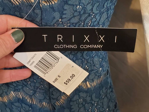 Trixxi Dark Teal Blue Lace Formal Sleeveless Dress Si… - Gem