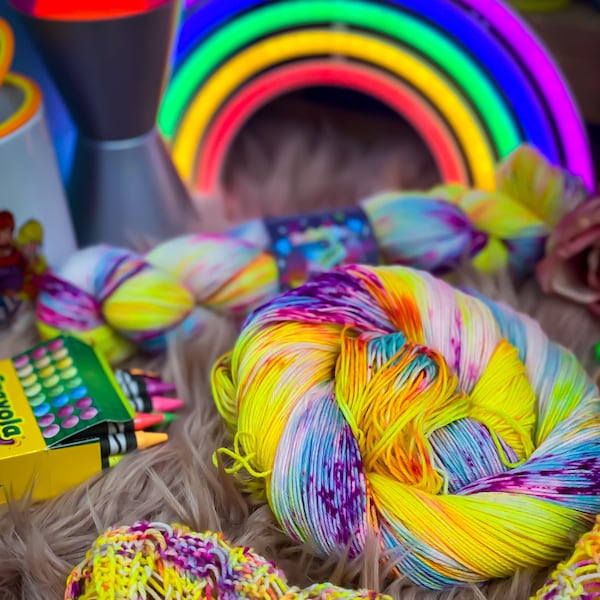 Neon Yellow Yarn - Etsy