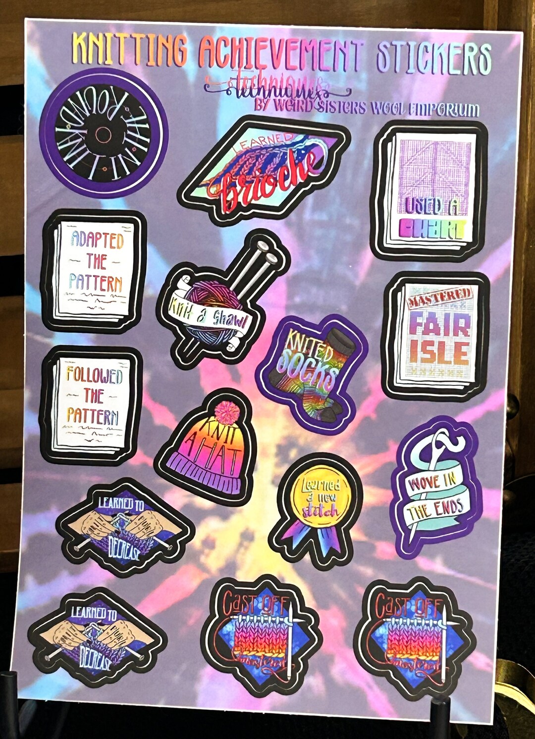 Sticker Sheet: Knitting Achievements Techniques Edition - Etsy