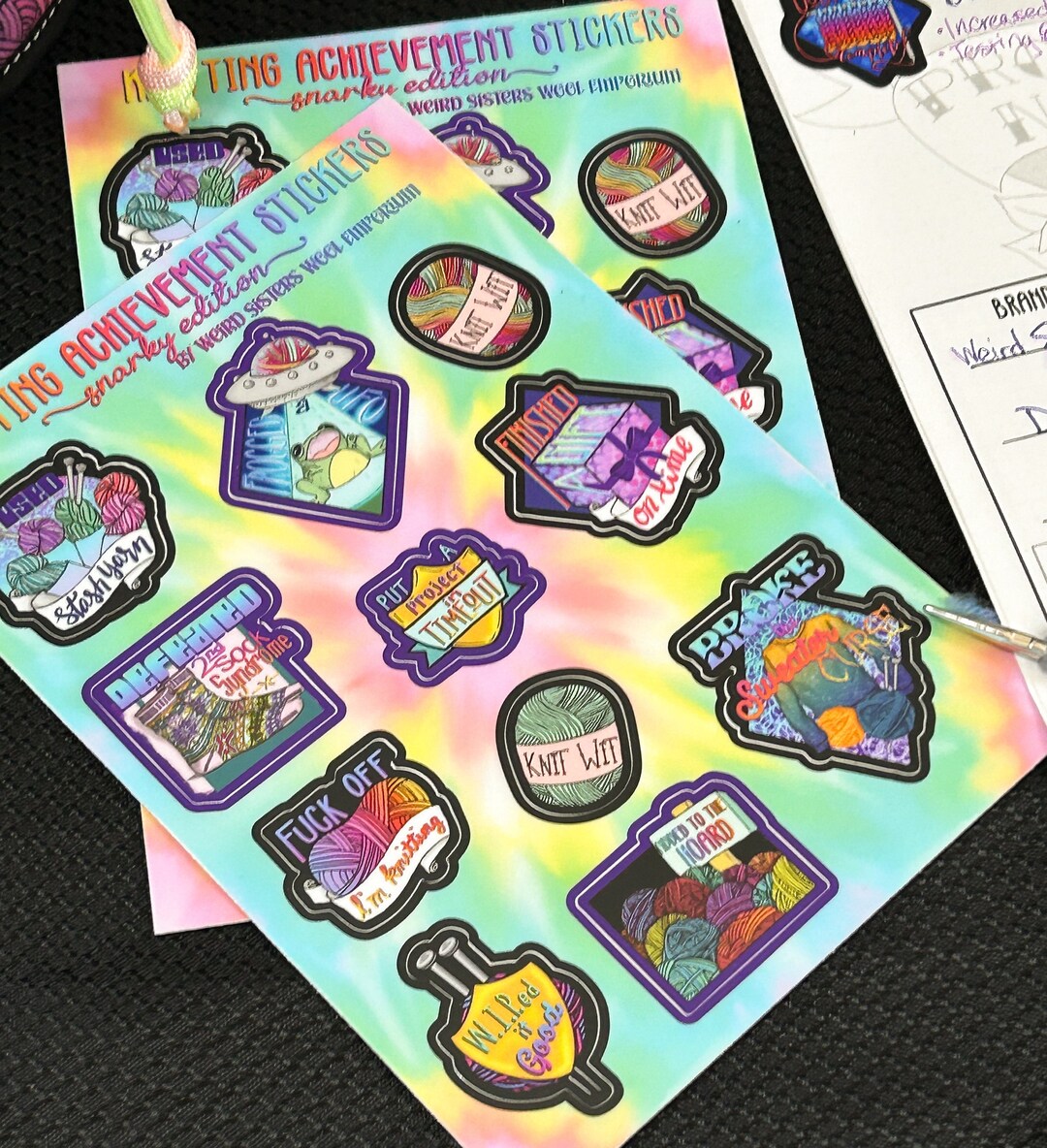 Sticker Sheet: Knitting Achievements Snarky Edition - Etsy