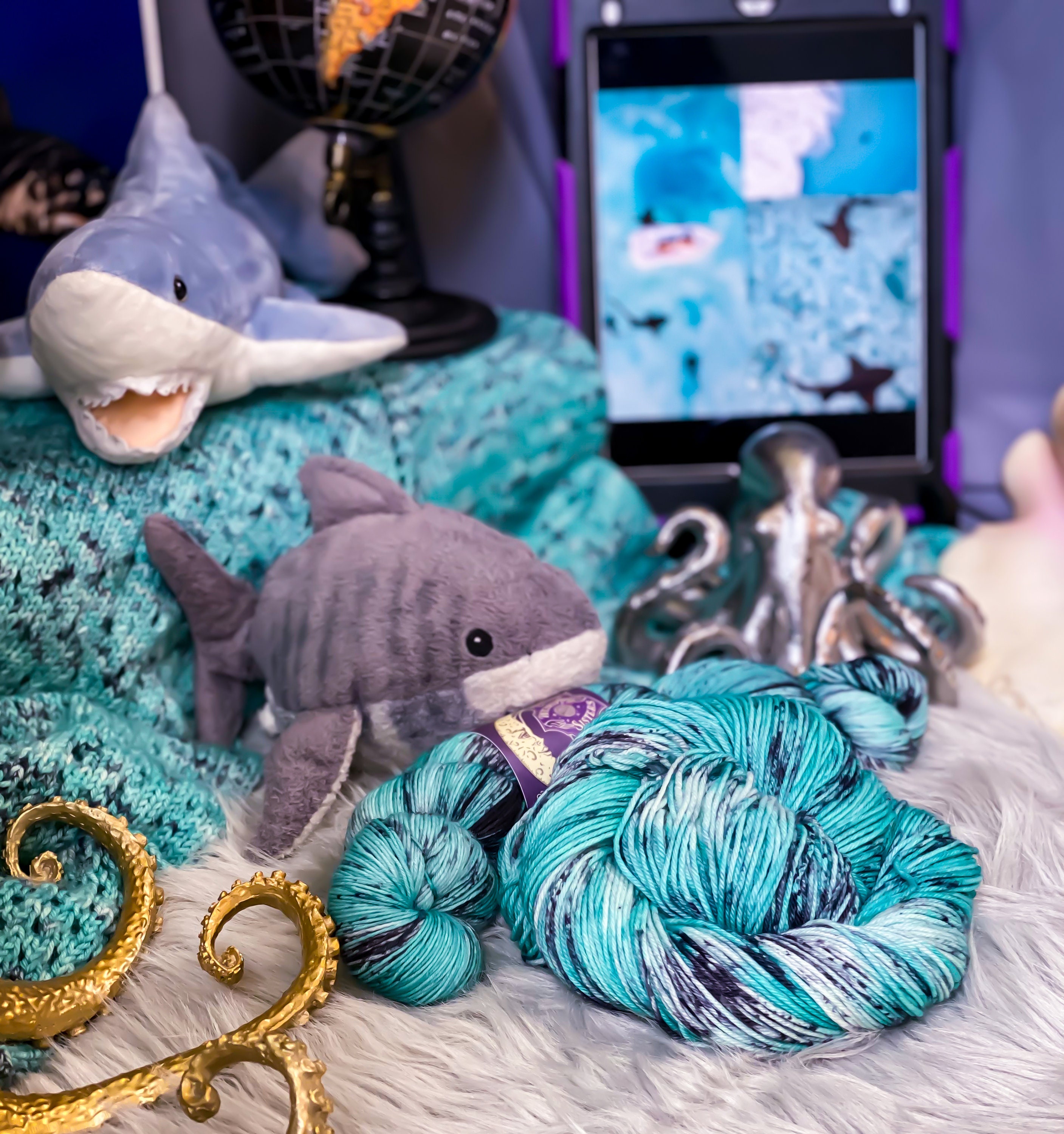 Shark Week Indie Dyed Yarn | Etsy