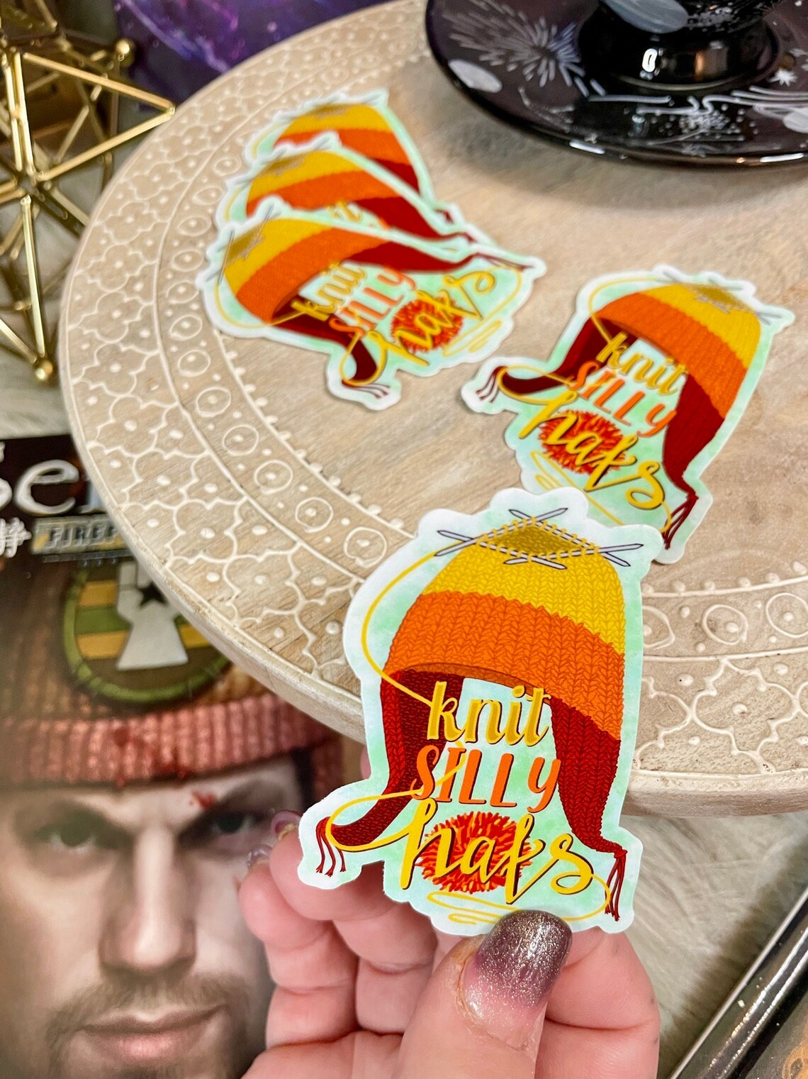 Sticker: Knit Silly Hats firefly Inspired - Etsy