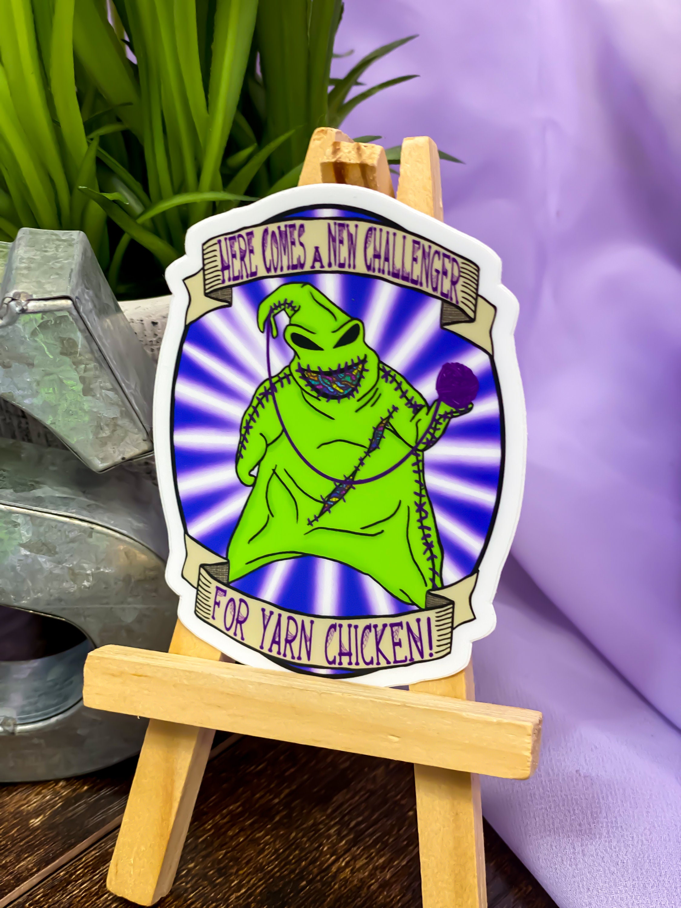 Sticker: Oogie Boogie Yarn Chicken - Etsy