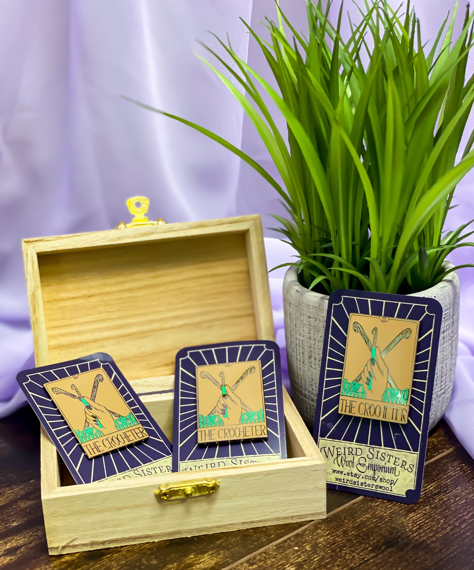 Crochet Tarot Enamel Pin - Etsy