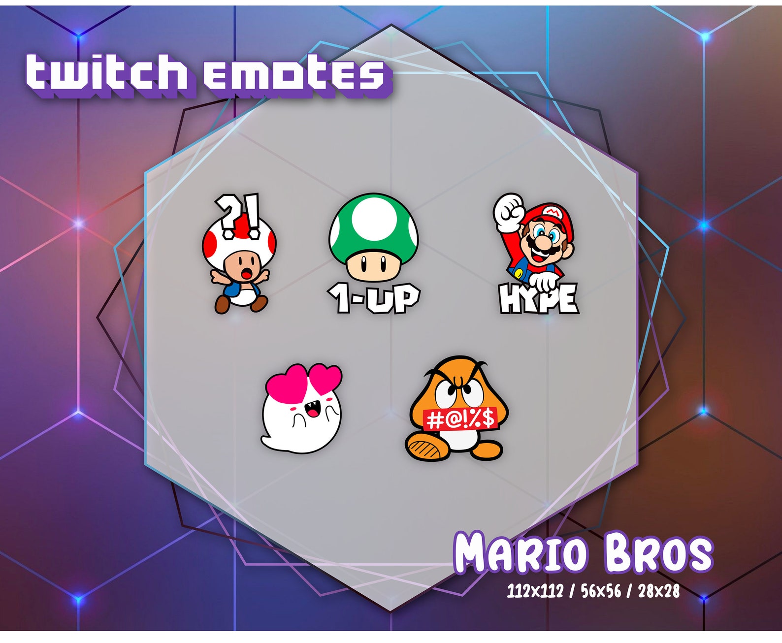 Twitch Emotes / Discord Emotes / Mario Bros Emotes / 5-pack Emotes ...